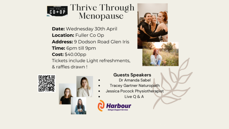 Thrive Through Menopause @ Fuller Co OP | Harbour